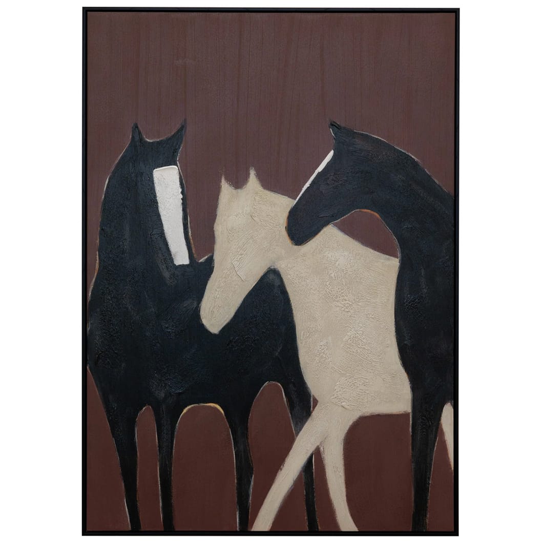 Triad Gallop Wall Art in Burgundy - Zen Space