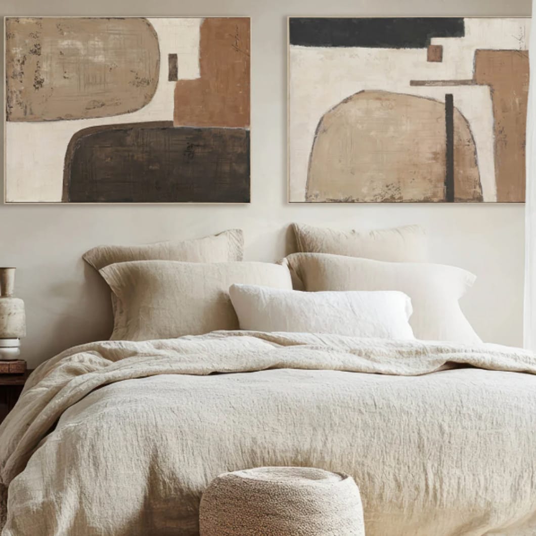 Bound By Earth Wall Art Set of 2 in Terra Shade - Zen Space